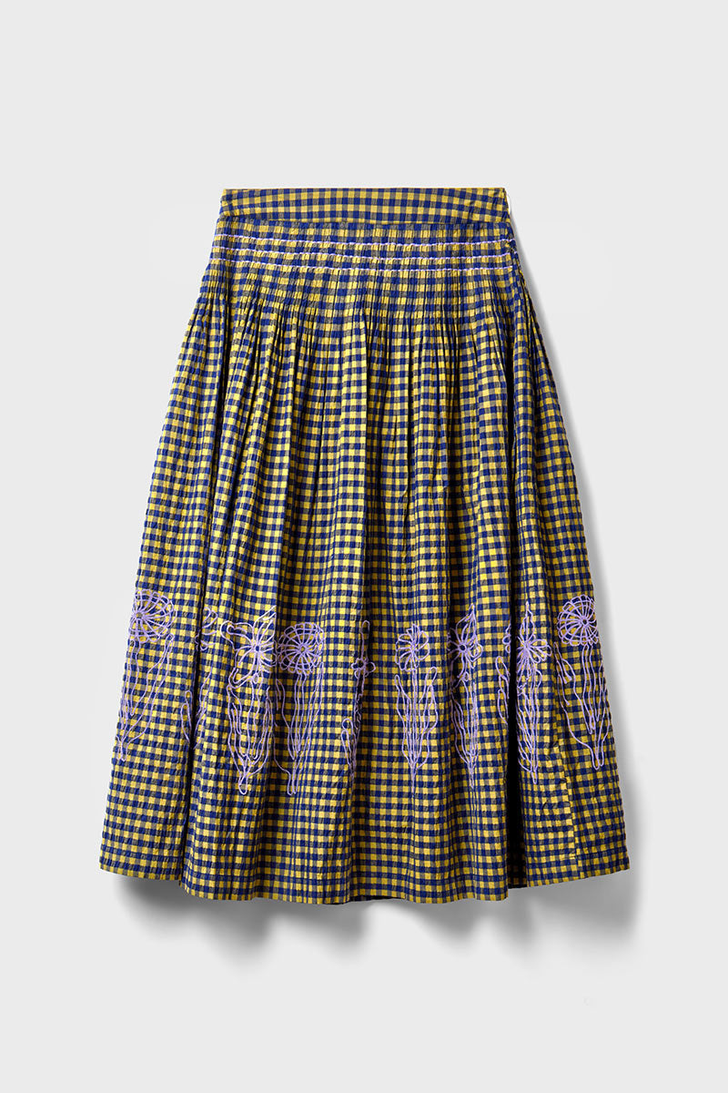 Dilly Gingham Cotton Skirt