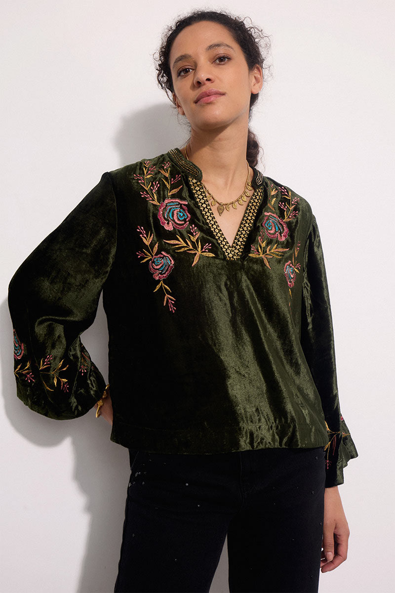 Talia Floral Embroidered Top – east.co.uk
